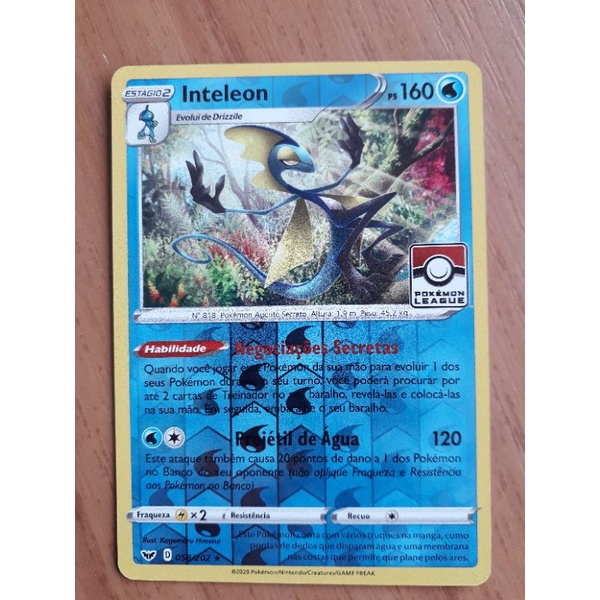 Card Pokémon Inteleon | Shopee Brasil