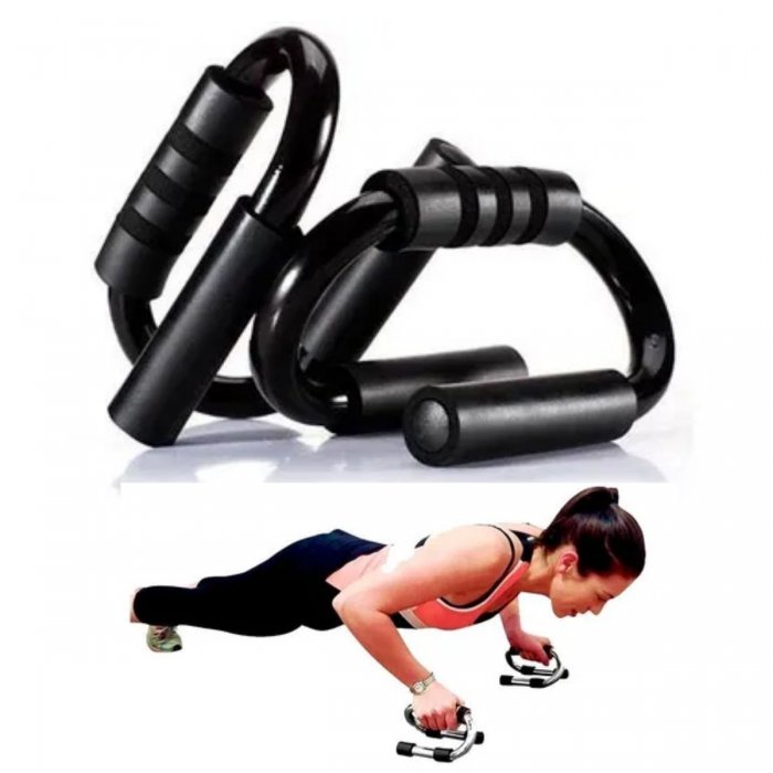Barra Chão Flexão Treino Ombro Tríceps Peito Abdômen Fitness Apoio para ...