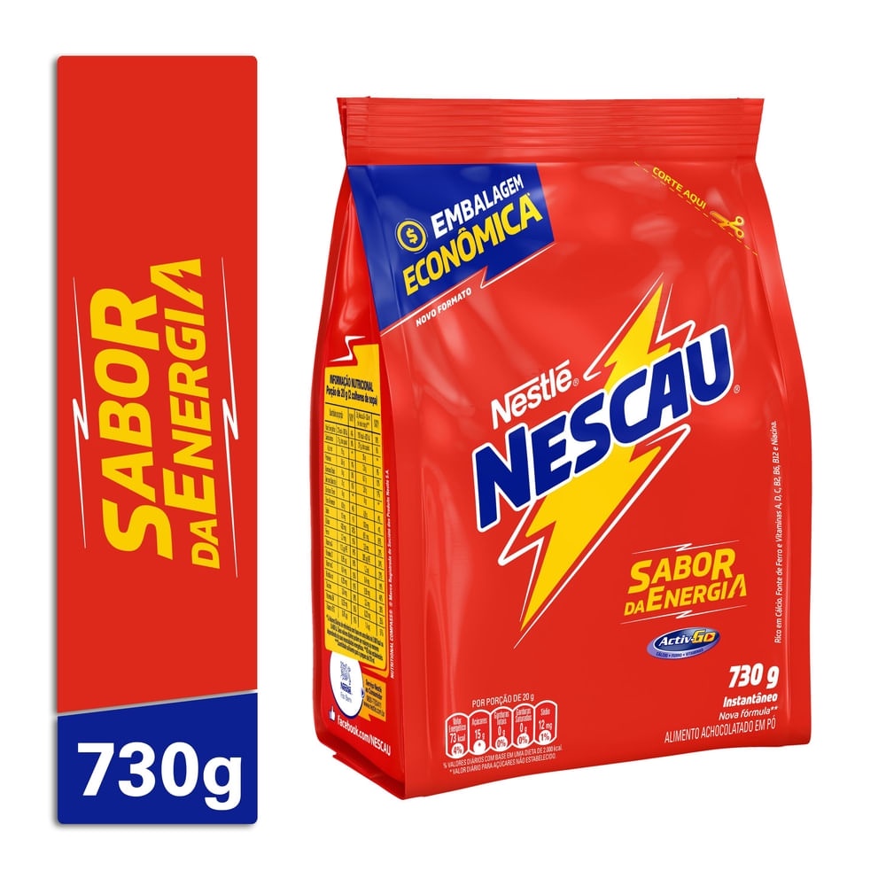 NESCAU ACHOCOLATADO SACHE 730G | Shopee Brasil