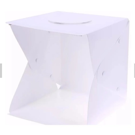 Mini Estúdio Fotográfico Cabine de Fotos em Casa PORTATIL 30cm C/ Barra ...