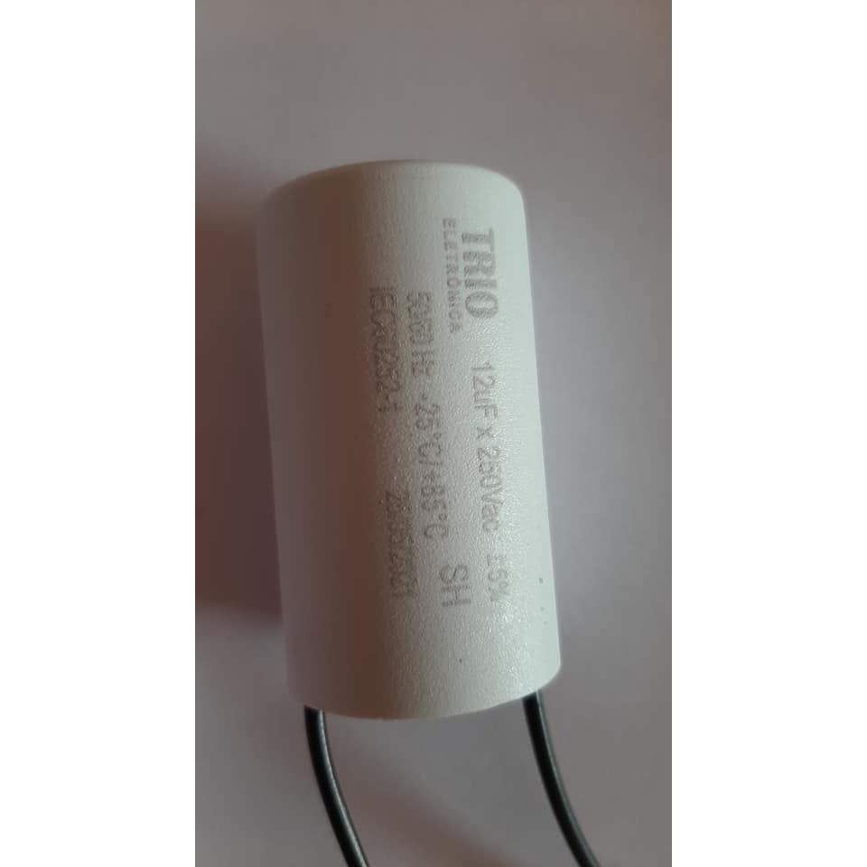 Capacitor 12uF x 250 vac | Shopee Brasil