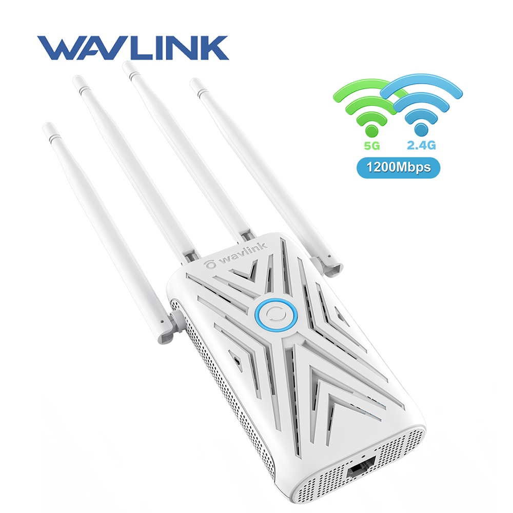 Wavlink AC1200 Dual Band Wi-Fi Extensor Singal Booster Com 4 Antenas De ...