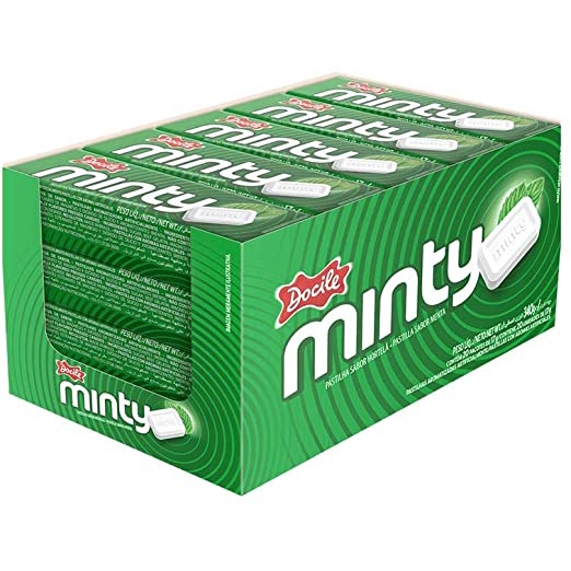 Pastilha Minty Hortelã 20 UN x 17 gr. | Docile | Shopee Brasil