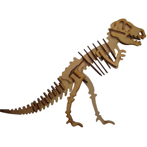 Dinossauro Tiranossauro Rex Quebra cabeça 3d em Mdf | Shopee Brasil