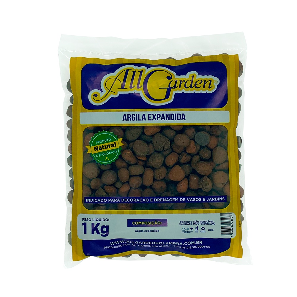 Argila Expandida 1kg - Para decoração e drenagem de vasos | Shopee Brasil
