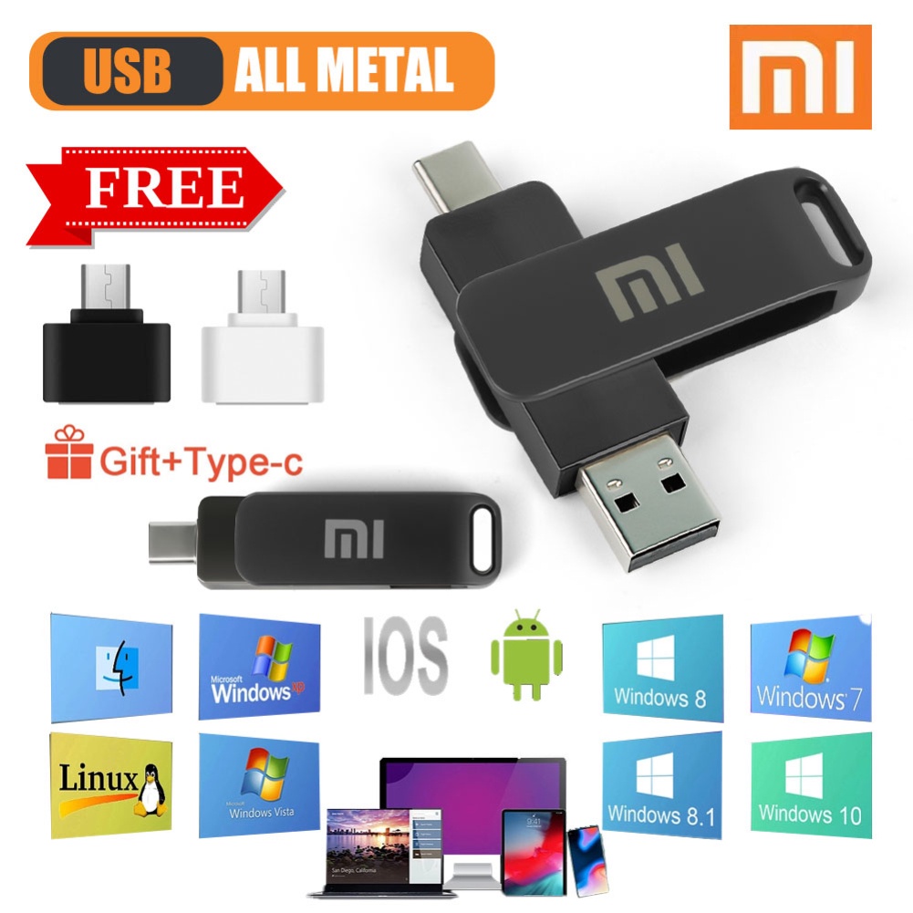 XIAOMI Original OTG Metal Pendrive 2TB 1TB 512G 256GB 128G Tipo c USB ...