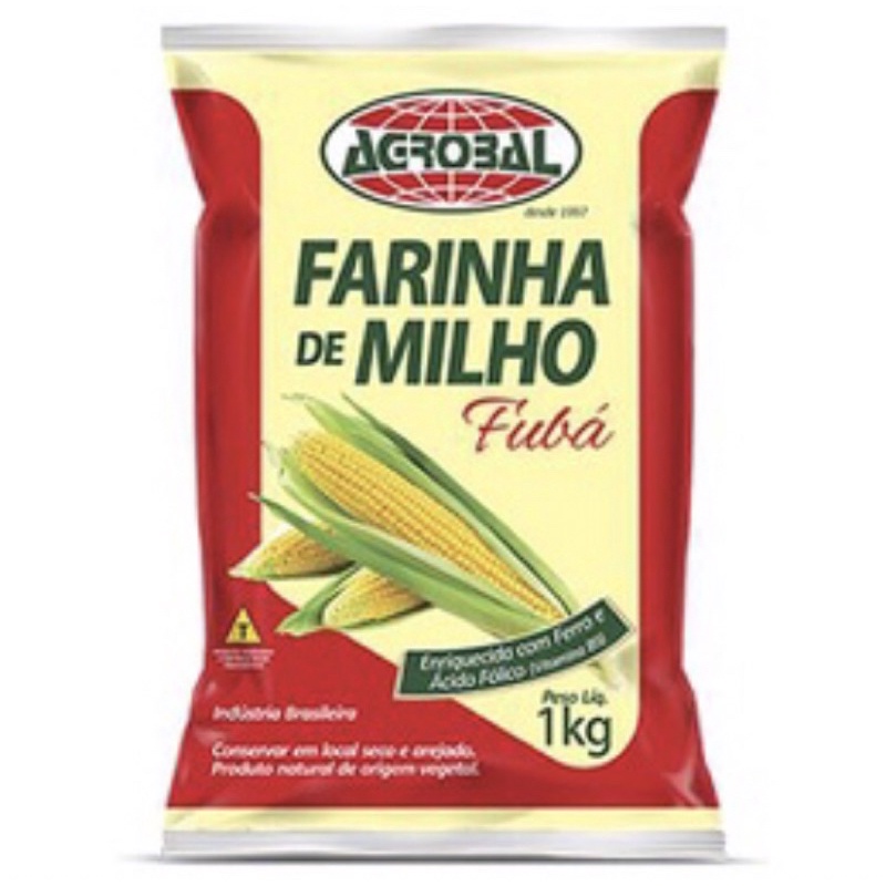 Farinha de Milho Fubá 500g - Pacote Fechado Marca: AGROBAL | Shopee Brasil