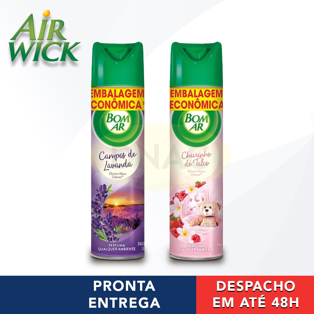 Bom Ar Air Wick Aromatizador De Ambientes Cheirinho Lavanda e Talco Com ...