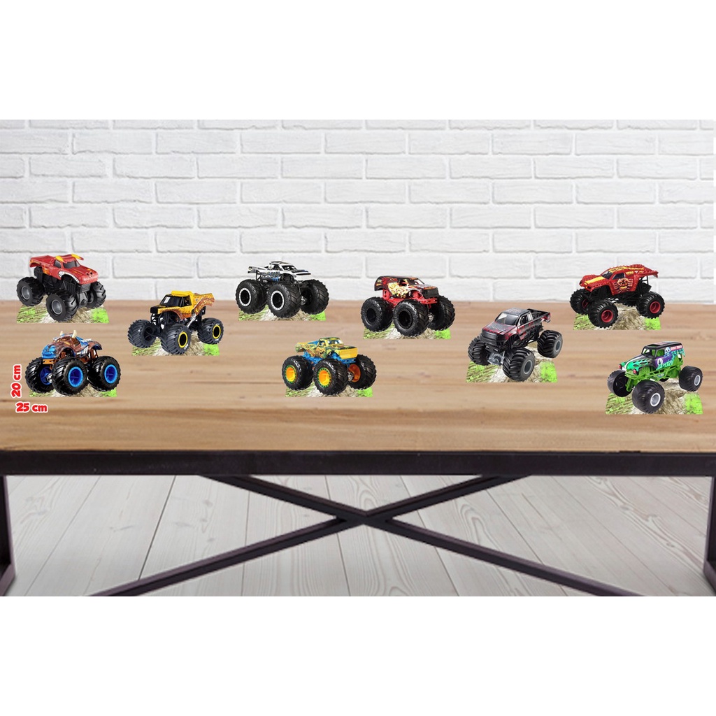 Display Monster Jam Para Decoração de Festa, Feito em Mdf de 3mm ...