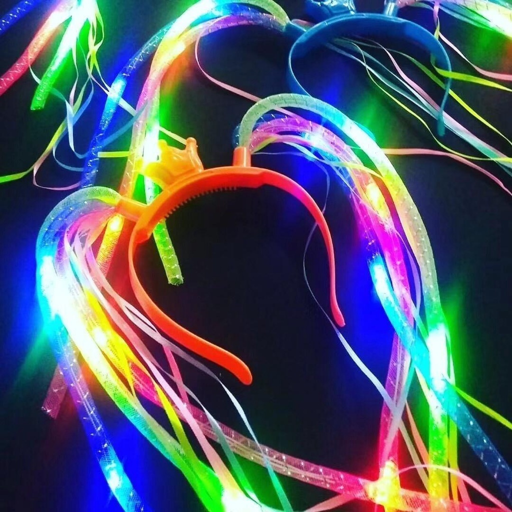 Tiara Com Luz Led Festa Iluminação Princesa Rafia | Shopee Brasil