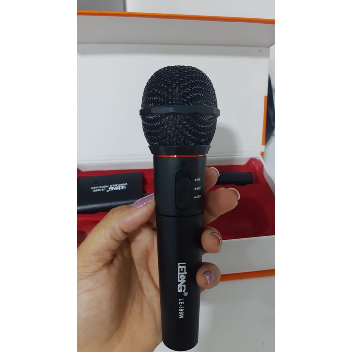 Microfone Sem Fio Profissional Completo Lelong Le 996w - Lelong 996w | Shopee Brasil