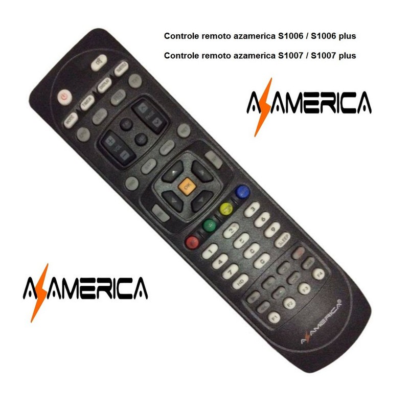 Controle remoto receptor azamerica s1007 hd plus | Shopee Brasil