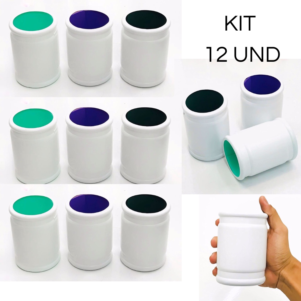 Kit 12 Porta Lata e Garrafa Térmico Cerveja Litrinho Profissa Romarinho ...