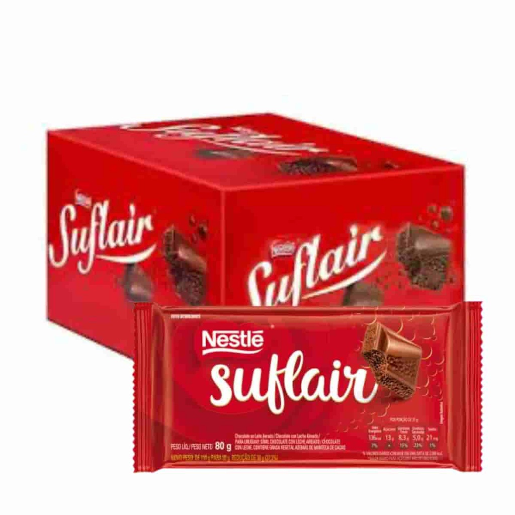 Chocolate Suflair ao leite 16x80g Nestlé | Shopee Brasil