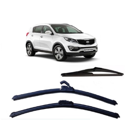 Kit 3 Palhetas Limpador De Parabrisa Dianteiro + Traseiro Kia Sportage ...