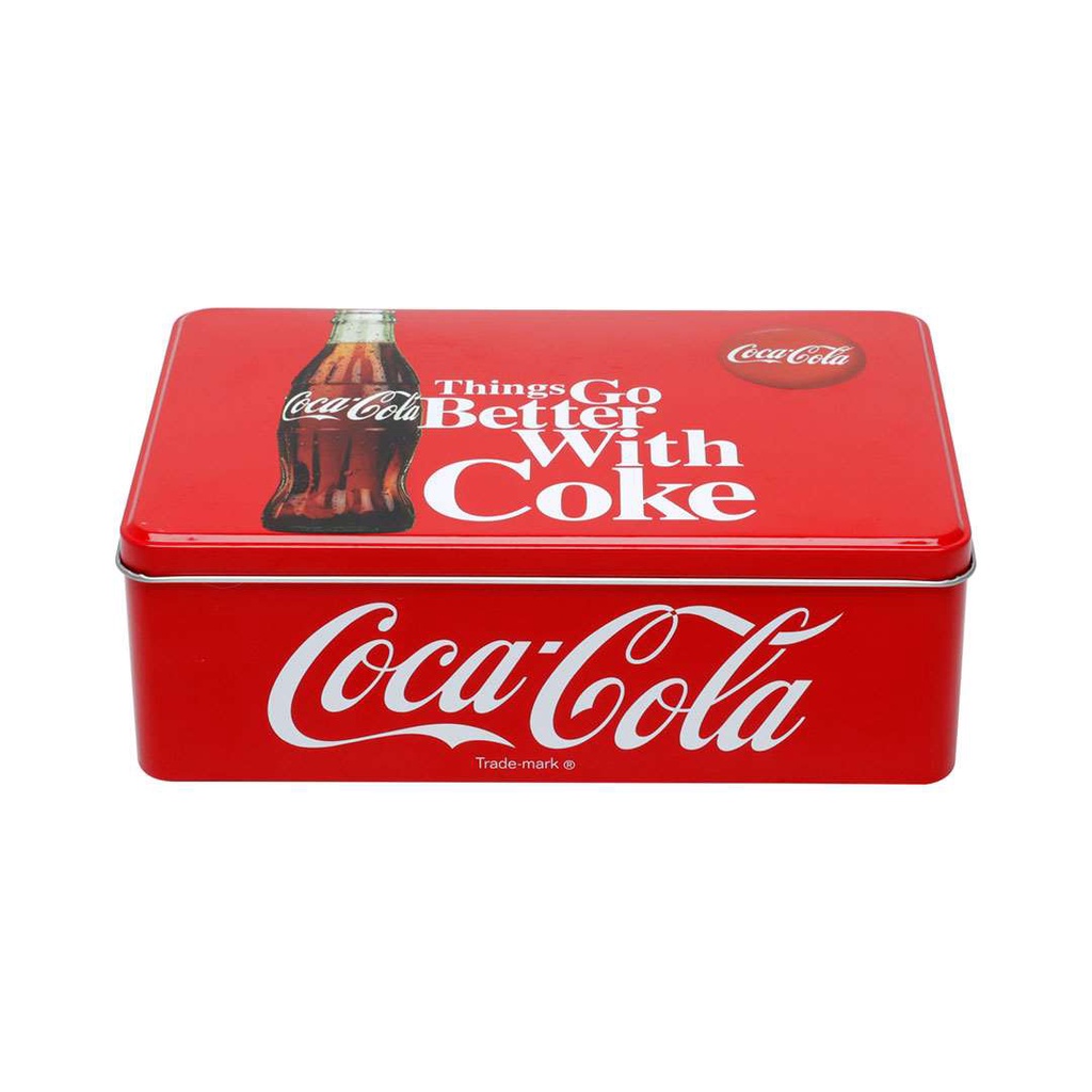 LATA SQUARE COCA-COLA BETTER WITH COKE METAL 20X13X6,8CM | Shopee Brasil