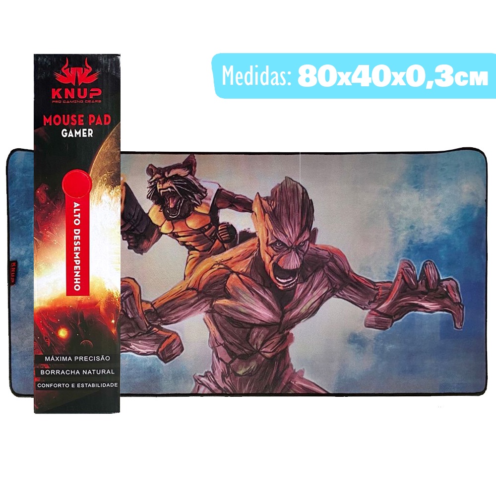 Mouse Pad Gamer Grande 80x40 Anti-estático Kp09 Groot | Shopee Brasil