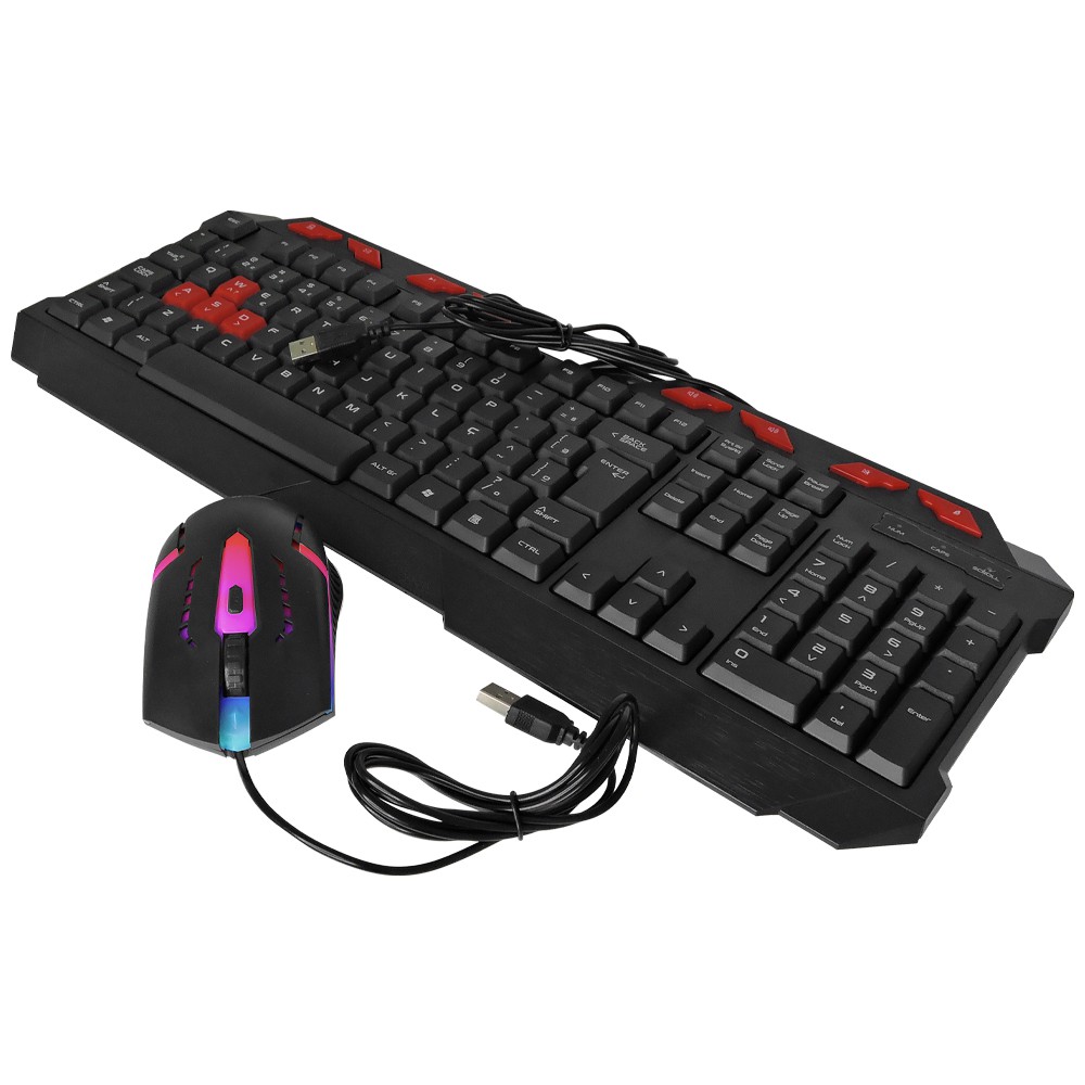 Kit Gamer Teclado e Mouse Gamer Rgb com Led com Fio 3200 Dpi | Shopee ...