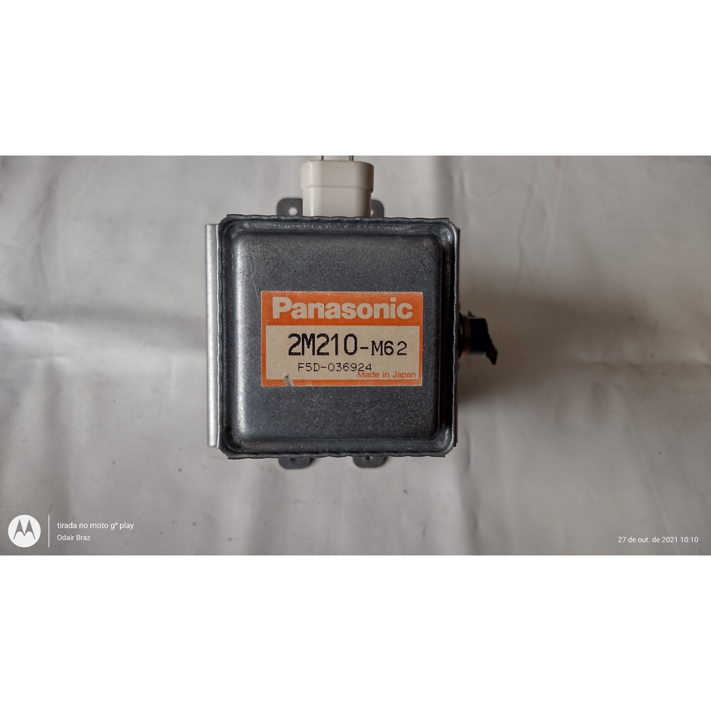 Magnetron Panasonic 2m210-m62 Original Para Microondas Funcionando Ok ...