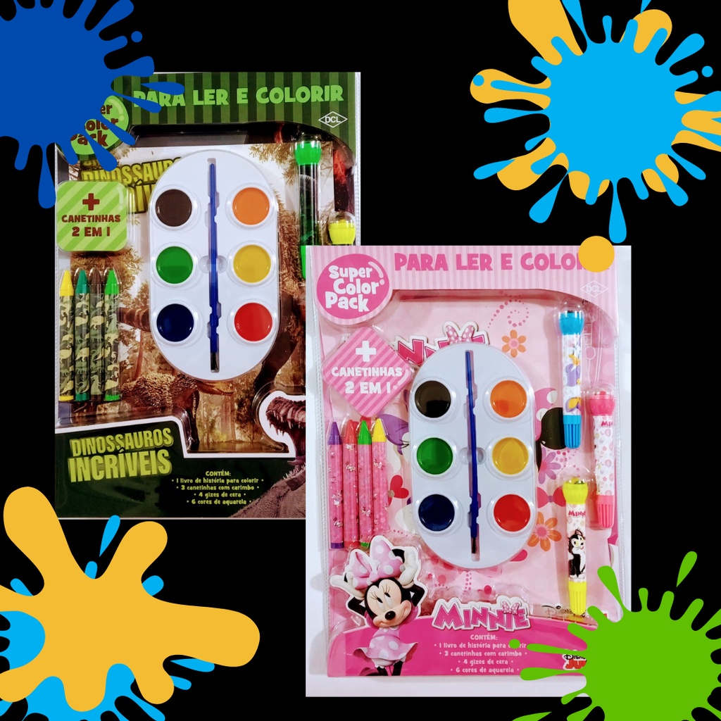 Livro de Colorir - Super Color Pack INFANTIL | Shopee Brasil