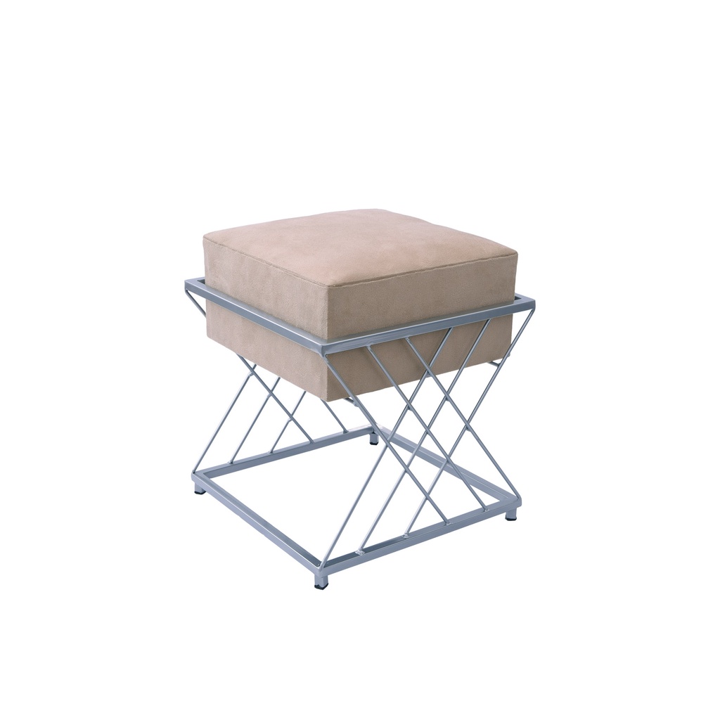 Puff de ferro para sentar ou Decorar, Quadrado, armação Prata | Shopee ...