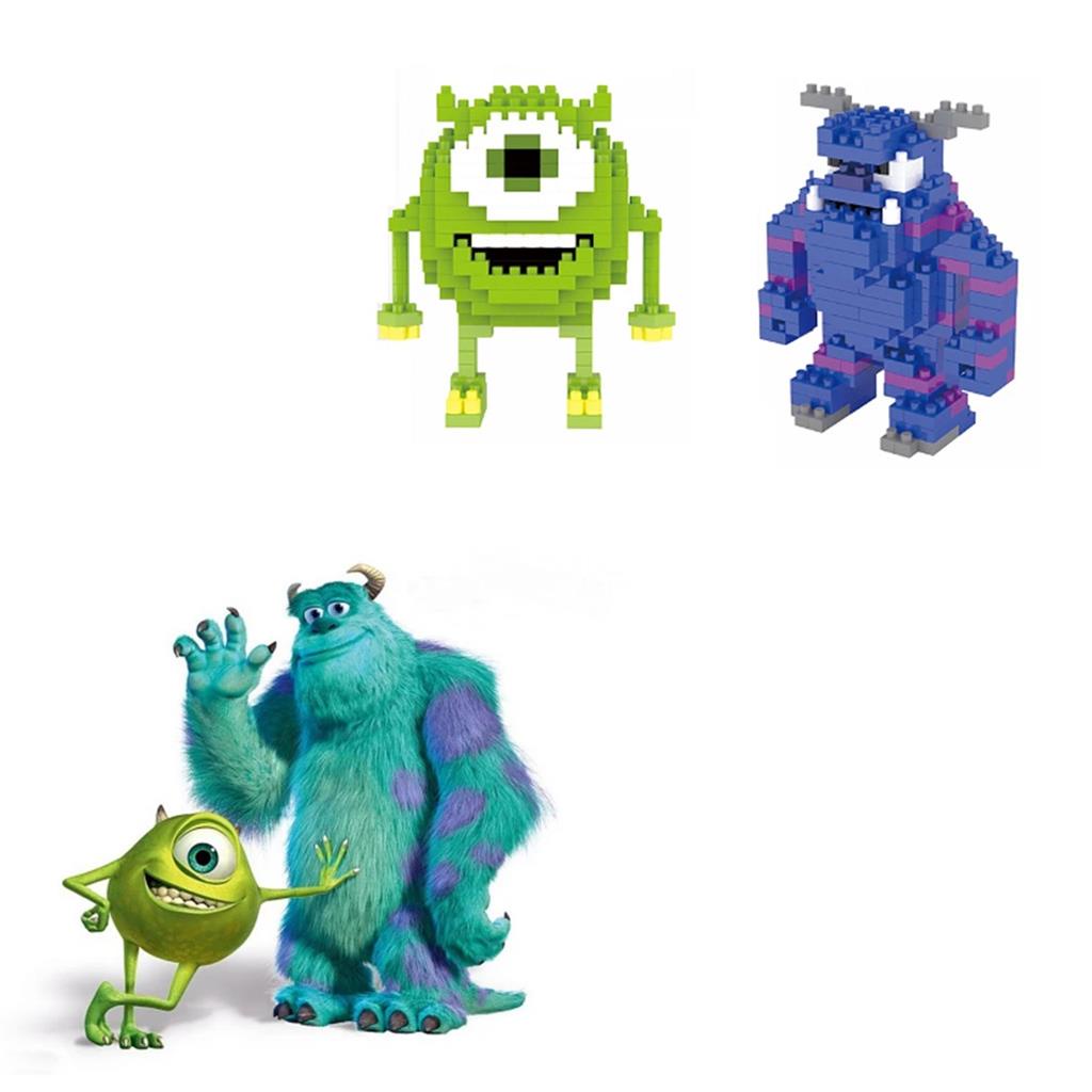 KIT Blocos de Montar Miniatura Mike Wazowski e Sullivan | Shopee Brasil