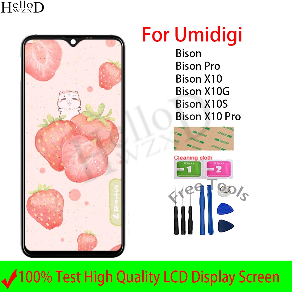 Para O Bison Umidigi 2021 X10 X10 Pro X10S X10G Tela LCD Touch ...