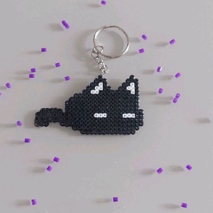 Chaveiro Omori Mewo -Pixel Art/Perler beads | Shopee Brasil