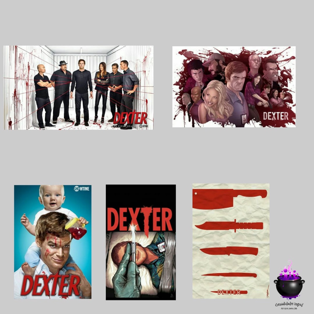 Adesivo DEXTER - kit com 5 e 6 adesivos | Shopee Brasil