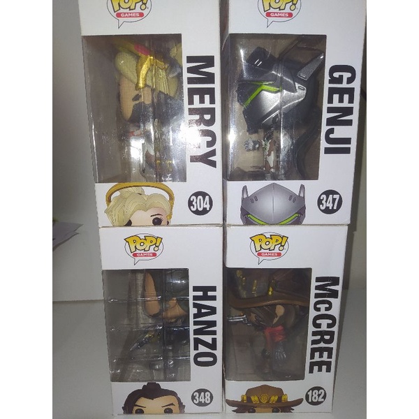 Funko Pop Overwatch Mercy Hanzo Genji Mccree | Shopee Brasil