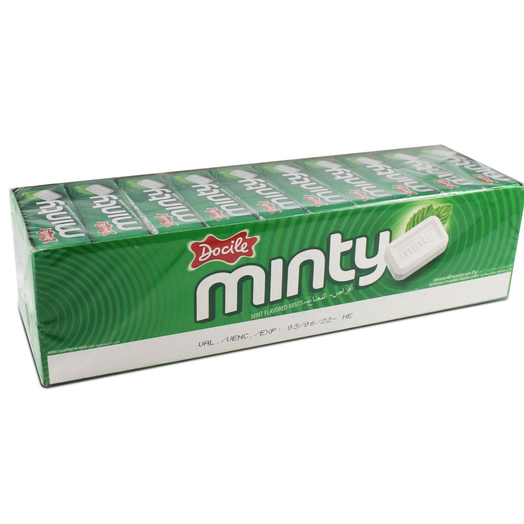 Pastilha Bala DOCILE Minty SABOR HORTELÃ MENTA 40 x 17G | Shopee Brasil