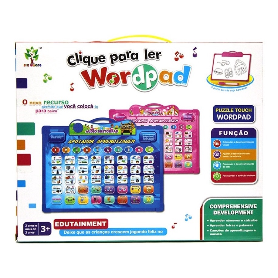 Tablet Didatico Educativo Infantil Clique Para Ler Wordpad | Shopee Brasil