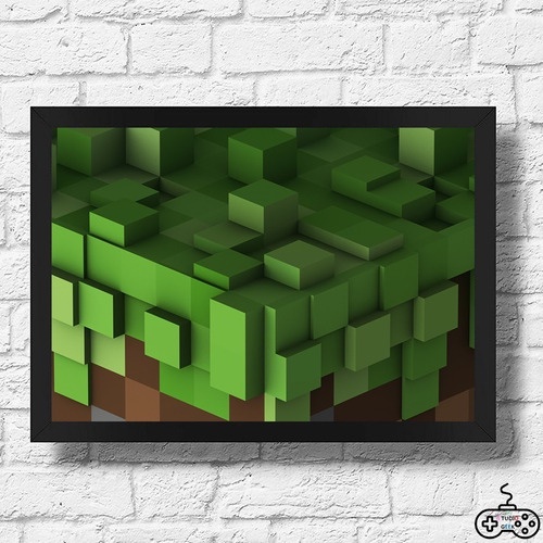 Quadro A3 Com Moldura Minecraft #1 45x35cm | Shopee Brasil