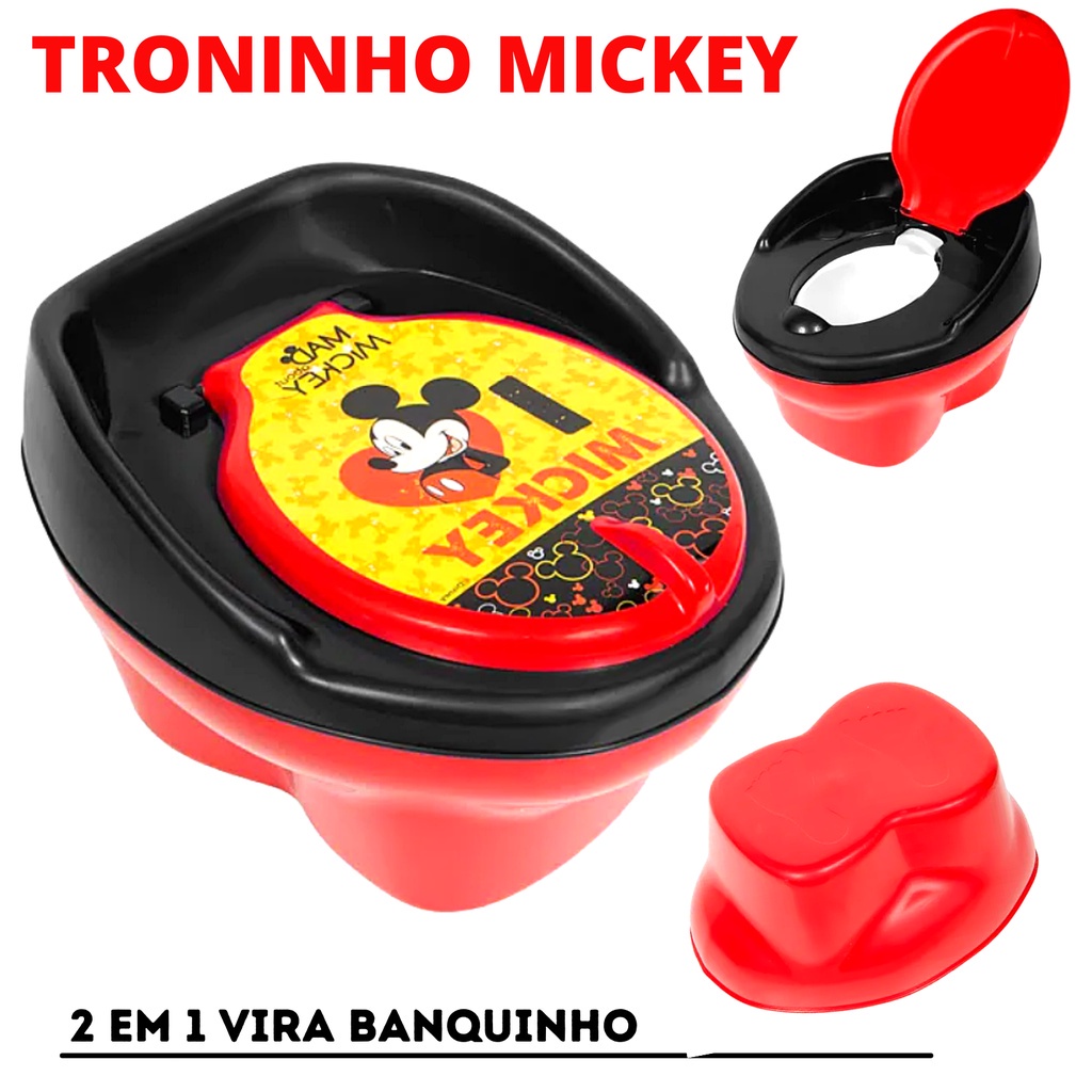 Penico Infantil Troninho Infantil Pinico Infantil Mickey Disney 2 Em 1 ...