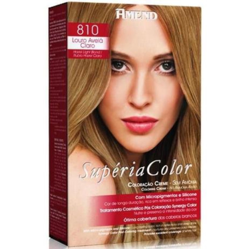 Tonalizante Amend Supéria Color 810 Louro Avelã Claro SEM AMONIA ...