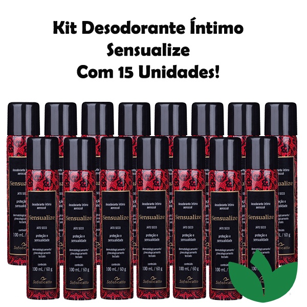 Kit Desodorante Íntimo Sensualize Com 15 Unidades | Shopee Brasil