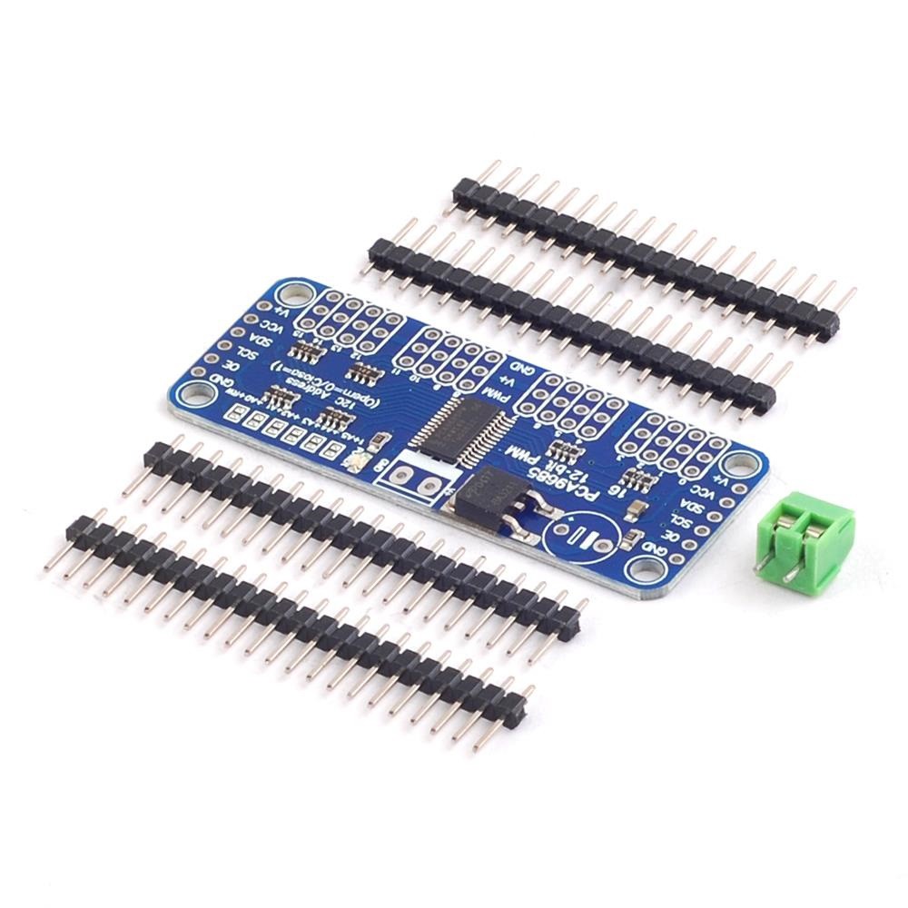 Módulo Pwm I2c Para Controle De Servo Motor 16 Canais Pca9685 Para 