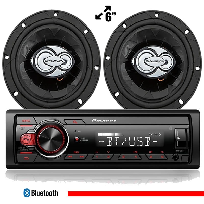 Aparelho Radio Pioneer Bluetooth + Alto Falante 6 Polegadas | Shopee Brasil
