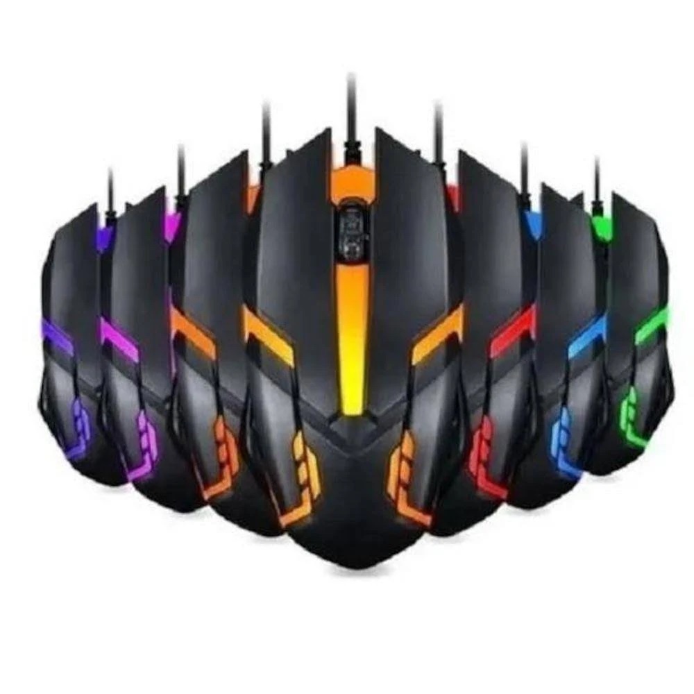 Mouse Gamer USB Com Fio Luminoso Rgb Para Computador Desktop Escritório Laser Botões ...