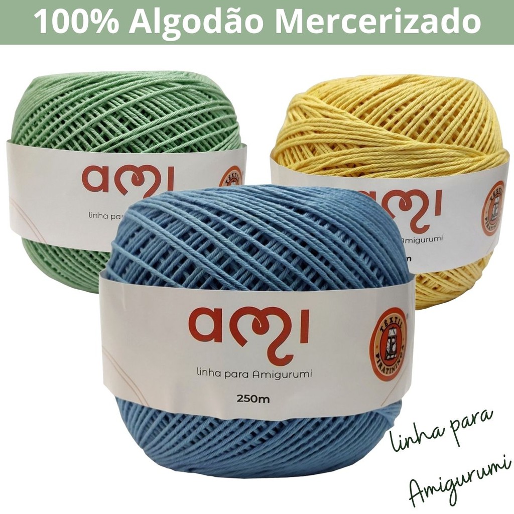 Linha Ami Piratininga Amigurumi 100% algodão Mercerizado - 250m ...