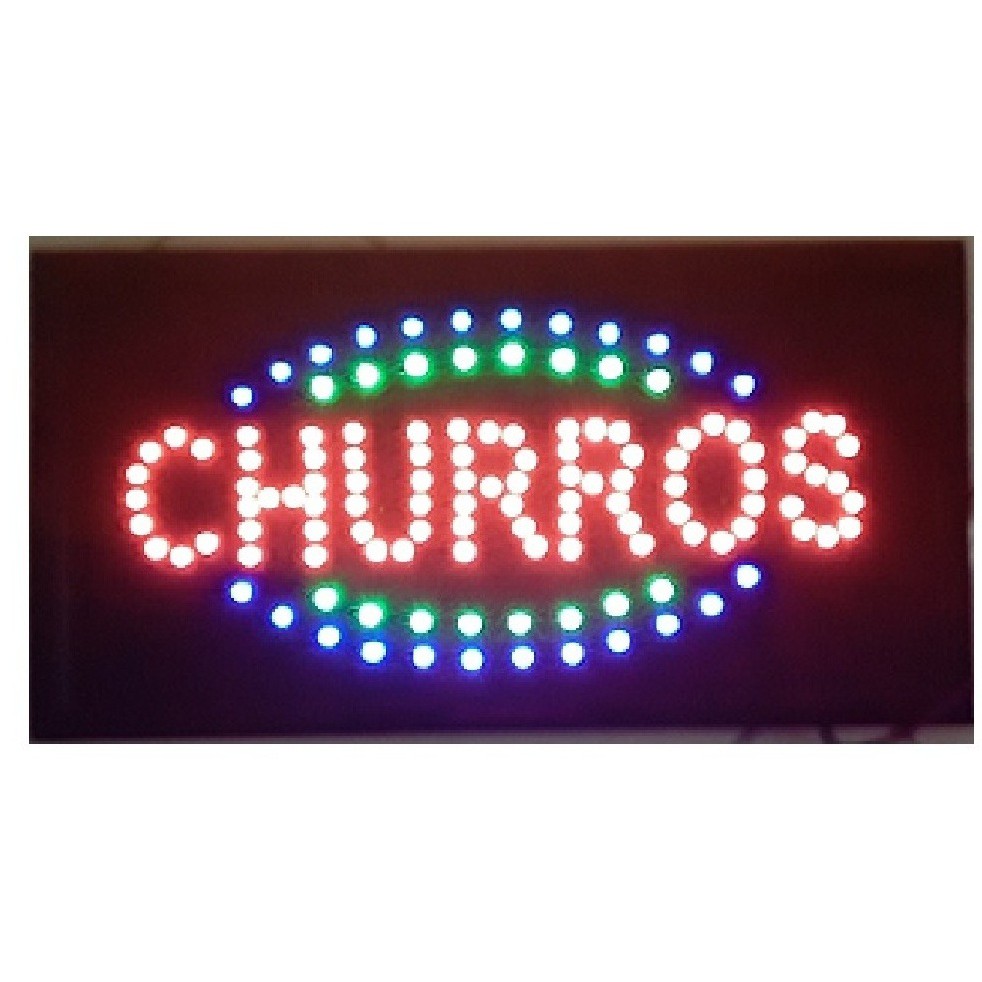 Letreiro Escrito Churros em Led Painel Luminoso 110 Volts | Shopee Brasil
