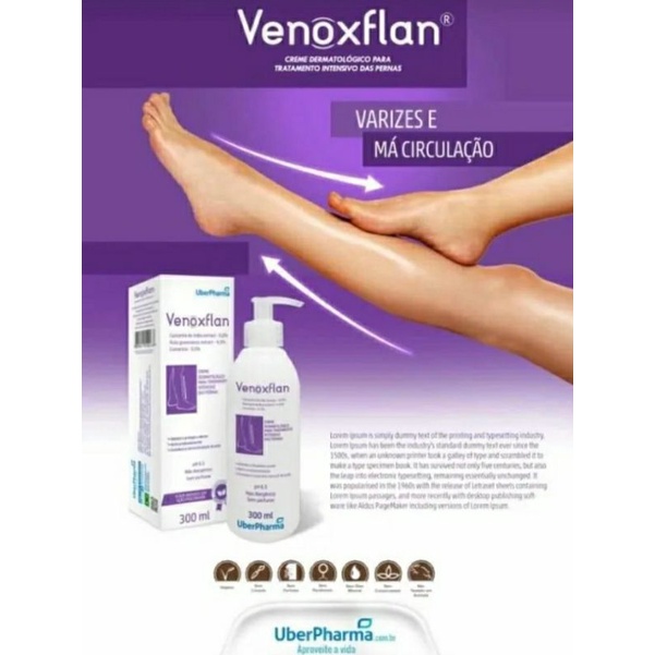 Venoxflan Creme P/Varizes Tratamento Das Perna 300ml | Shopee Brasil