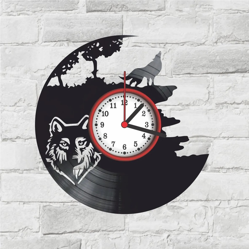 Relógio De Parede Disco Vinil - Lobo | Shopee Brasil