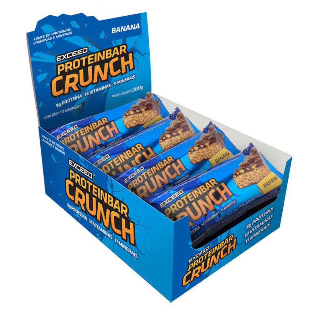 Protein bar Crunch Exceed 12 barras - Barra de Proteína - Doce de Leite ...