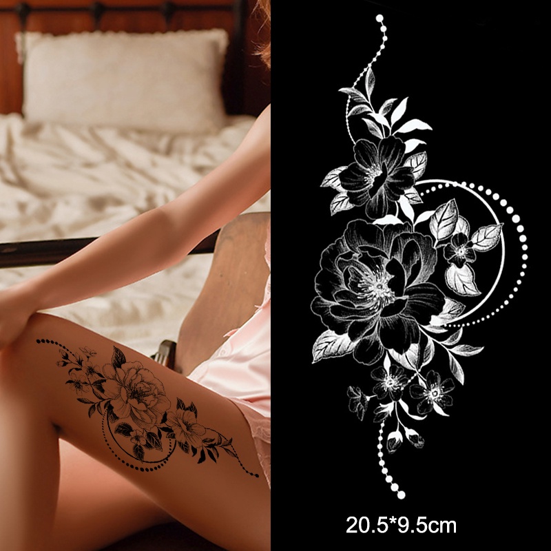 Autocolante Temporário De Tatuagem À Prova Dágua E De Suor Peony