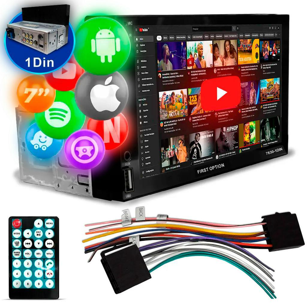Central Multimídia First Option 7830 1 Din Universal com Touch-Screen ...