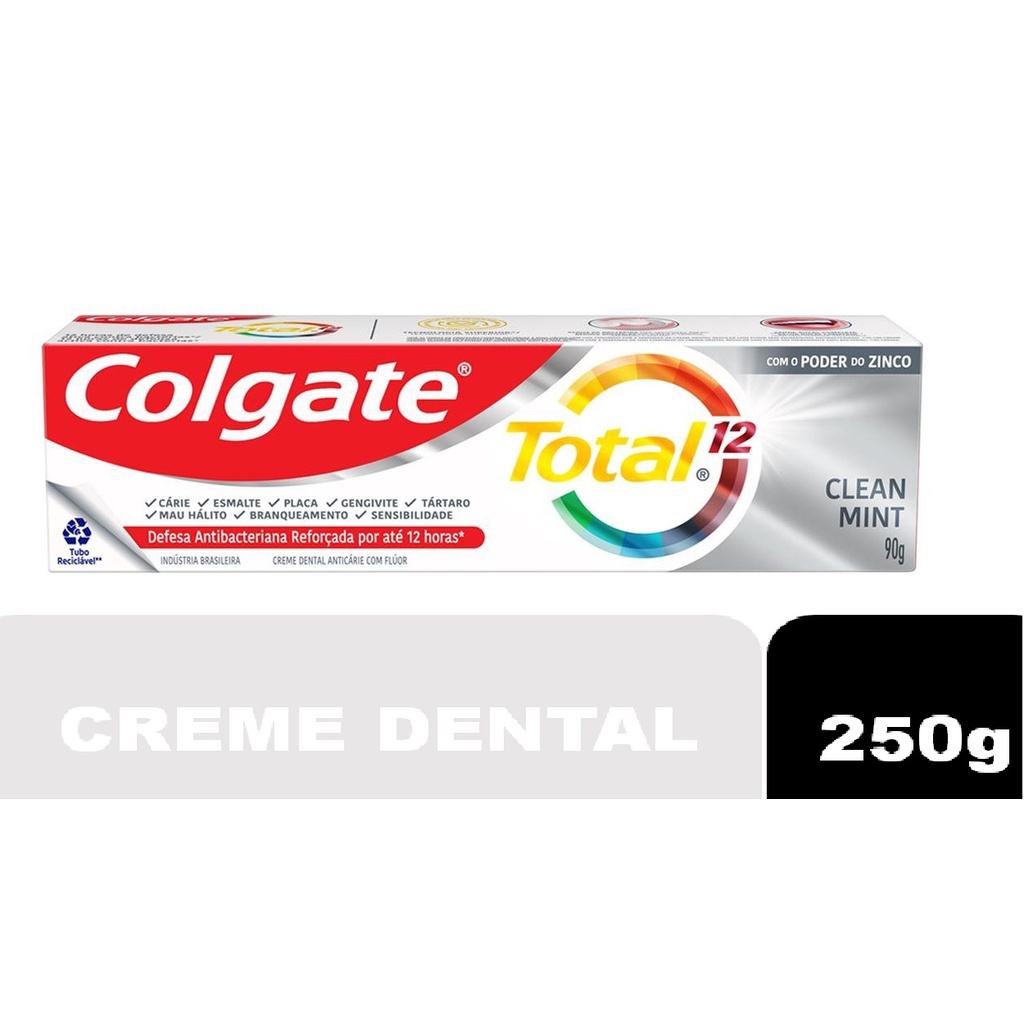 Creme Dental Colgate Total 12 Clean Mint 90g | Shopee Brasil