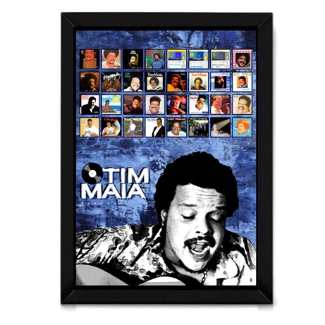 Musica cantor Tim Maia poster quadro rock imagem capas discos | Shopee ...