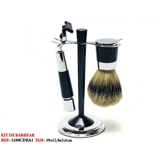 Kit de barbear Madeira e Inox | Shopee Brasil