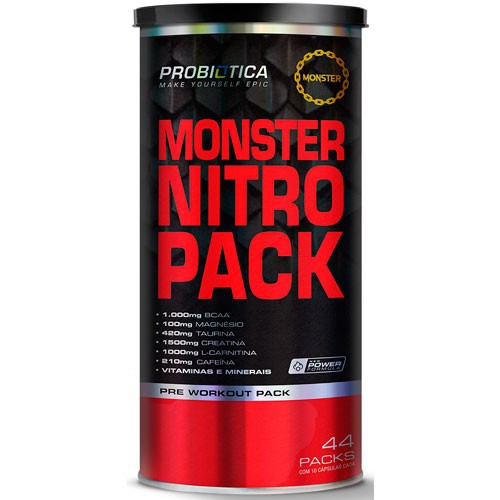 Monster Nitro Pack - 44 Packs - Probiótica (100% Original) | Shopee Brasil